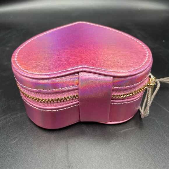 a new day | Bags | Iridescent Pink Heart Jewelry Box | Poshmark